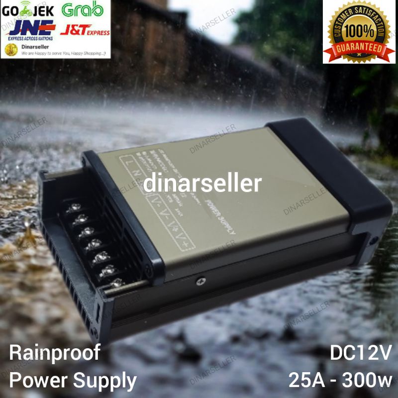 Jual TRAFO OUTDOOR 12V 25A ADAPTOR POWER SUPPLY / TRAVO CCTV LED STRIP ...