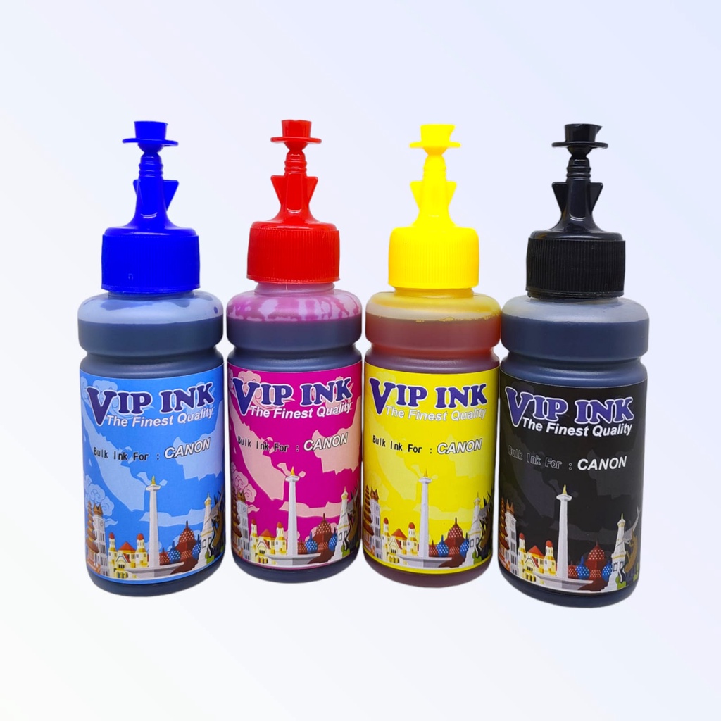 Jual VIP INK Paket Tinta Canon Isi Ulang Plus Suntikan 4pcs Best ...