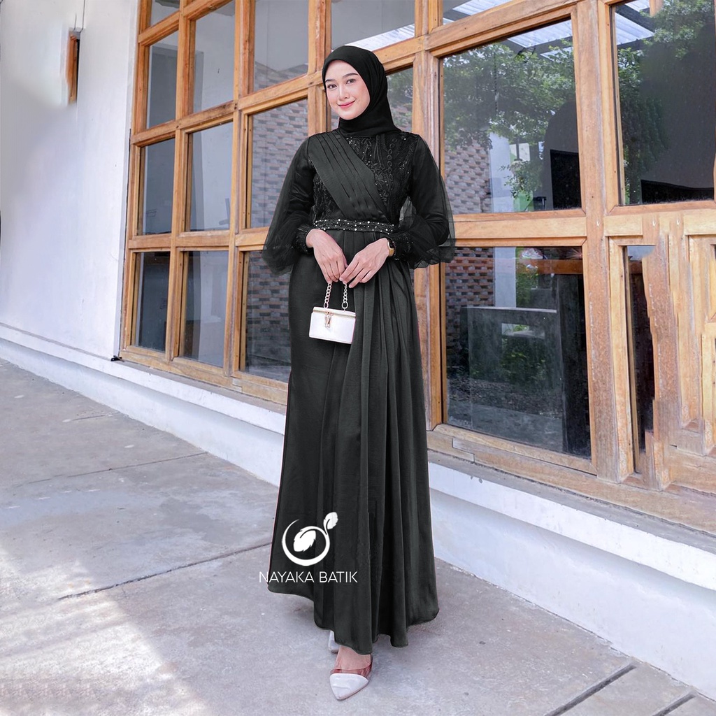 Jual ADA MAROON - Melody Gamis Lebaran Terbaru 2023 Dress Muslim Lengan ...