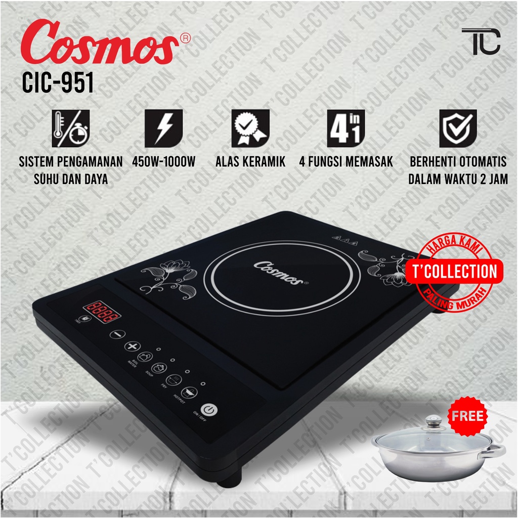 Jual COSMOS CIC 951 INDUCTION COOKER + STEAM POT / KOMPOR INDUKSI / CIC951 | Shopee Indonesia