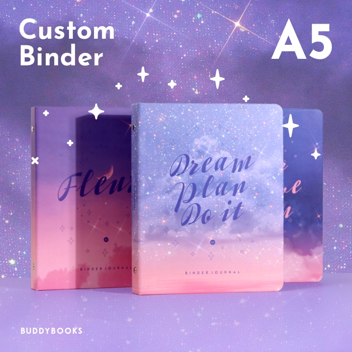 Jual Binder A5 20 ring 6 ring Custom Binder Buddybooks series 3 ...