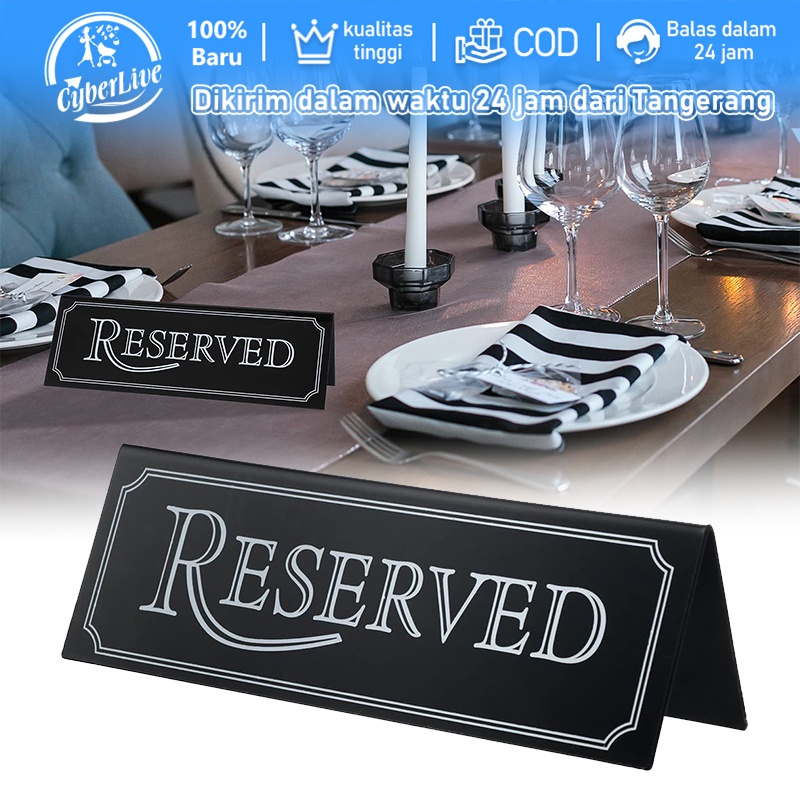 Jual Papan Meja Reserved Akrilik Table Card Sign Acrylic Hotel ...
