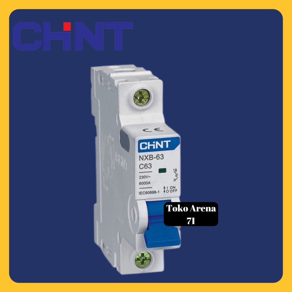 Jual MCB CHINT 1P 1 PHASE 1 PAS / MCB CHINT NXB-63 6KA 6A, 10A, 16A, 20A, 25A, 32A, 40A | Shopee ...