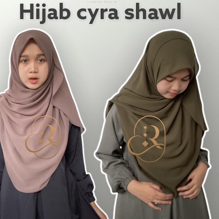 Jual Terbaru 12.12 RISANIQ Hijab Cyra Shawl model Malaysia Premium Terjangkau dan Berkualitasuk ...