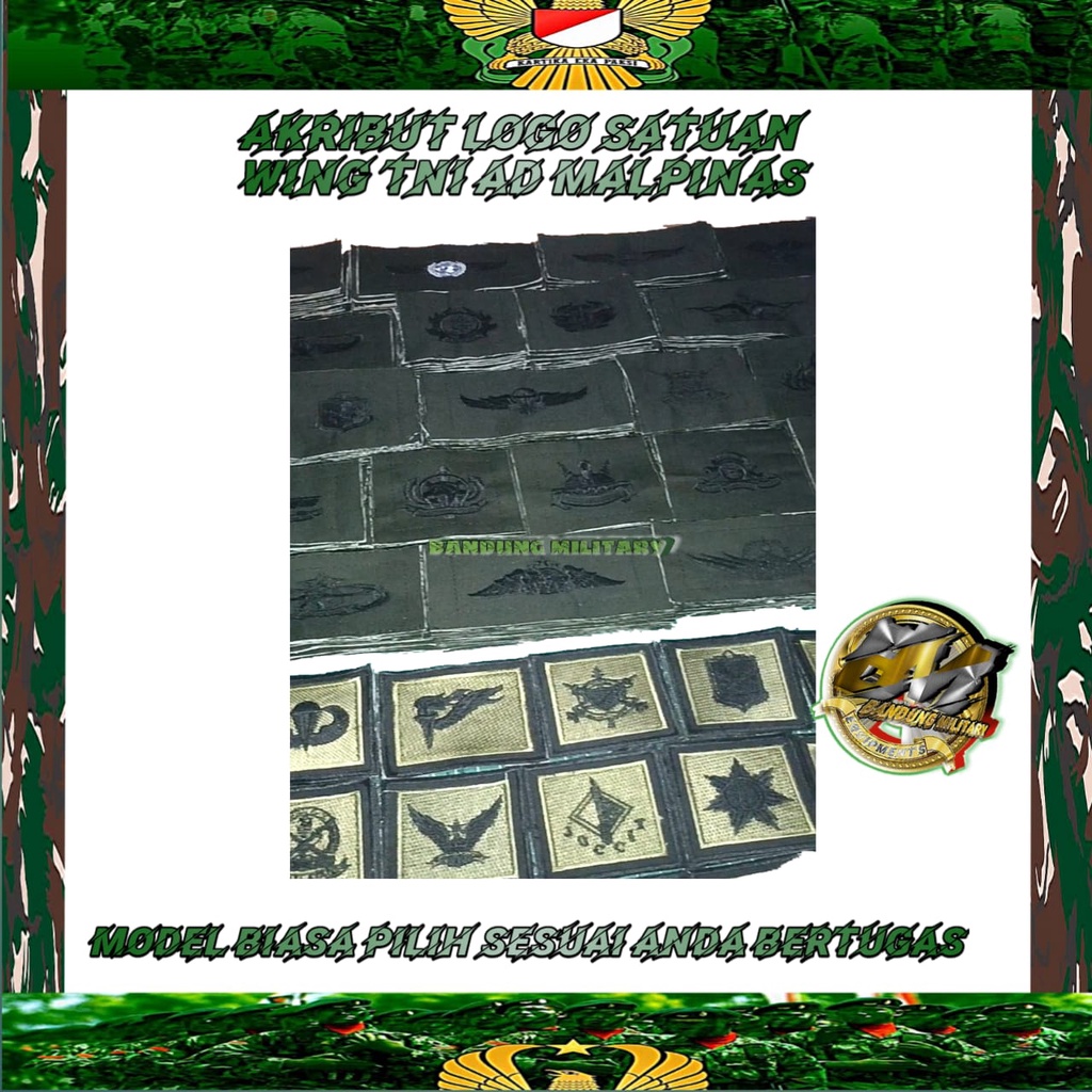 Jual Papan Nama Wing Beli Satuan Pdl Tni Ad Malpinas Bordir Akribut Seragam Tactical Astros ...