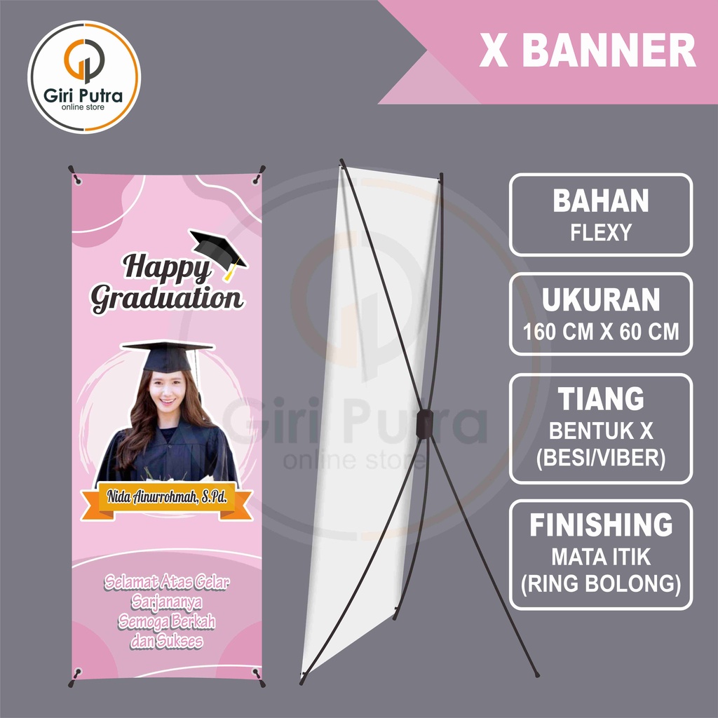 Jual X Banner / Standing Banner / X Banner Wisuda / X Banner Pernikahan ...