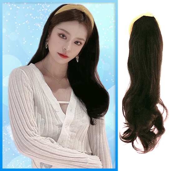 Jual Wig Bando Cantik Simple dan Praktis Wanita Korean Version Panjang ...