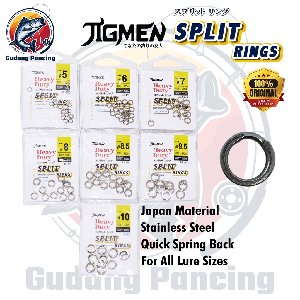 Jual JIGMEN Split Ring Pancing Double Wire Terbuat Dari Bahan Stainless ...