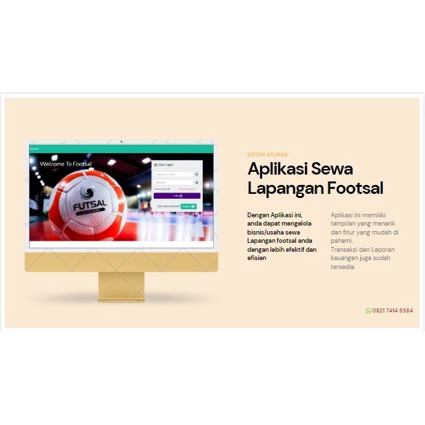 Jual Aplikasi website sistem software Sewa lapangan futsal | Shopee Indonesia