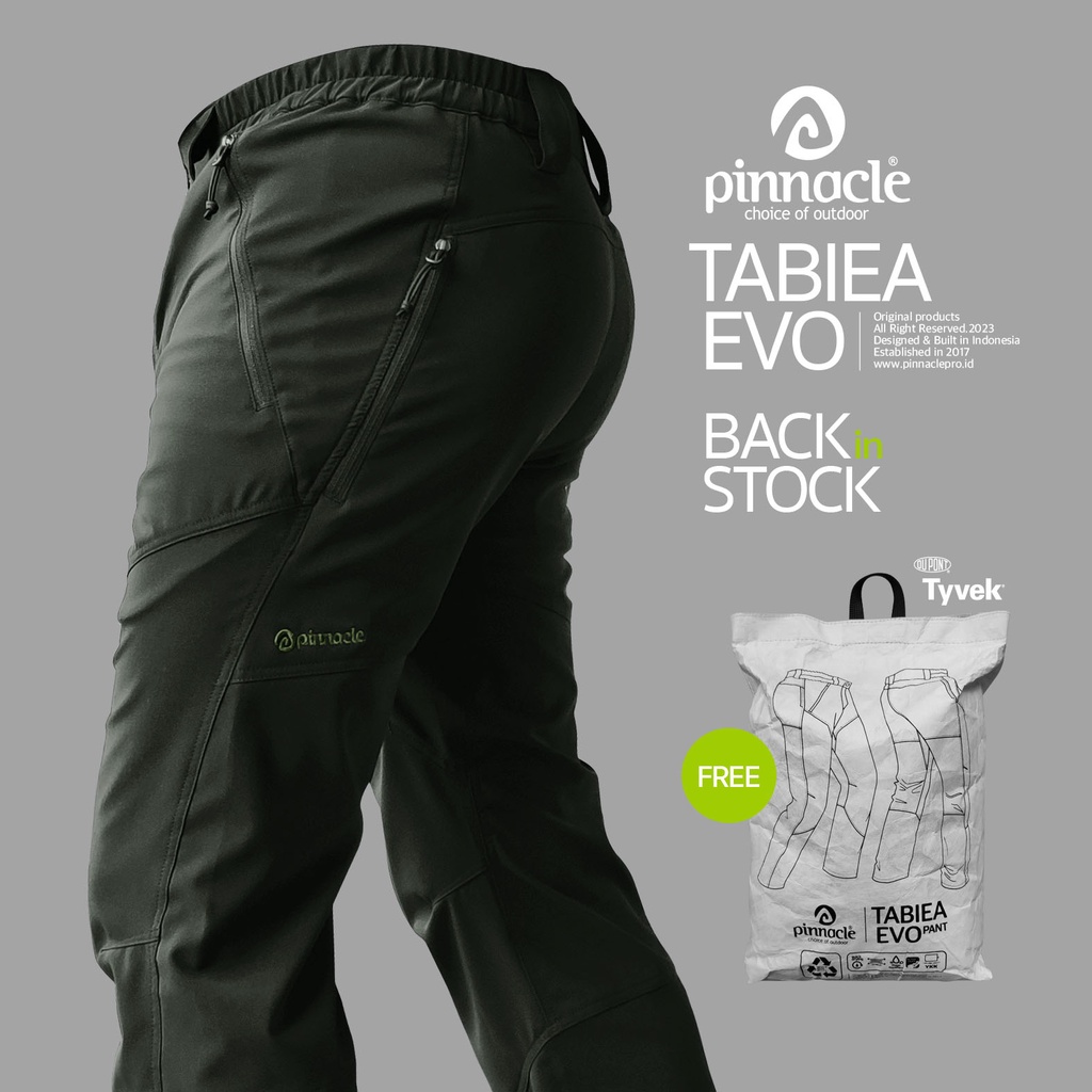 Jual Pinnacle Pro Official Tabiea Evo Hike Pant - Dark Green | Shopee ...