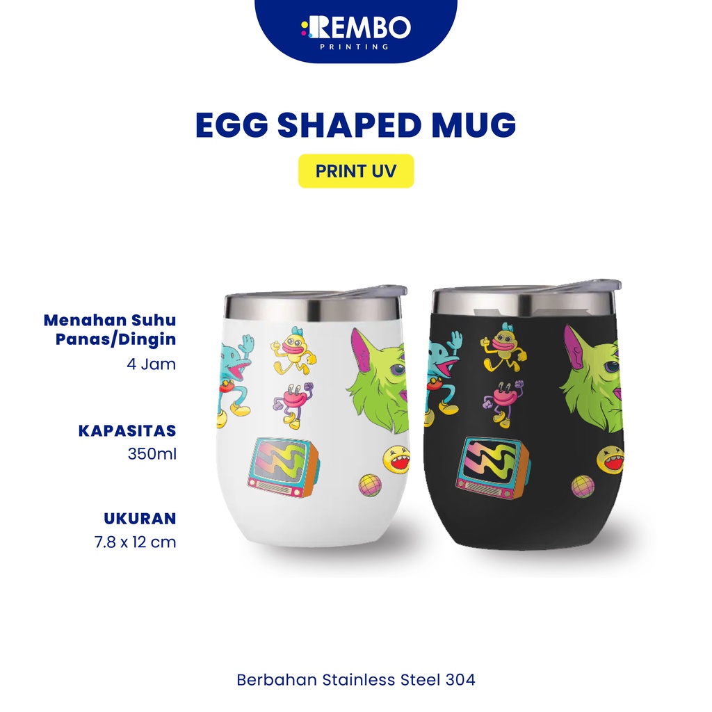 Jual Custom Mug Egg Shaped Gelas Kopi / Gelas Kopi / Cangkir Teh ...