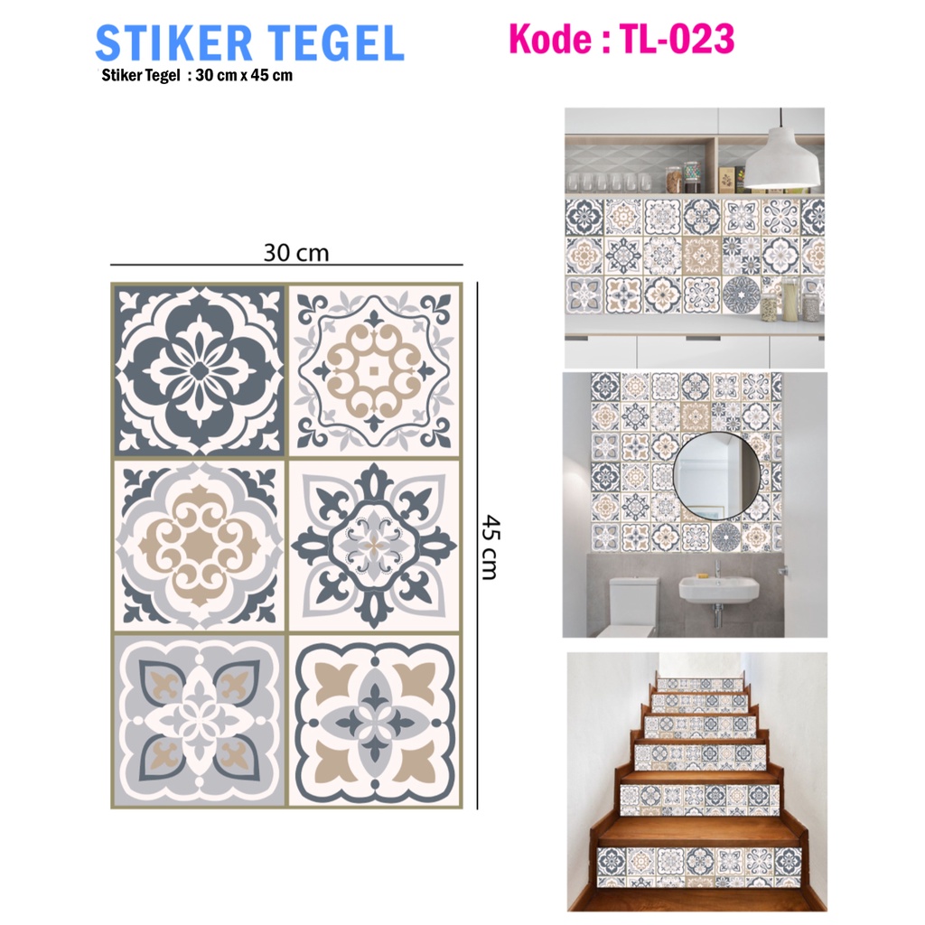 Jual Stiker Tegel Lantai Stiker Dekorasi Keramil Wallpaper Dinding ...