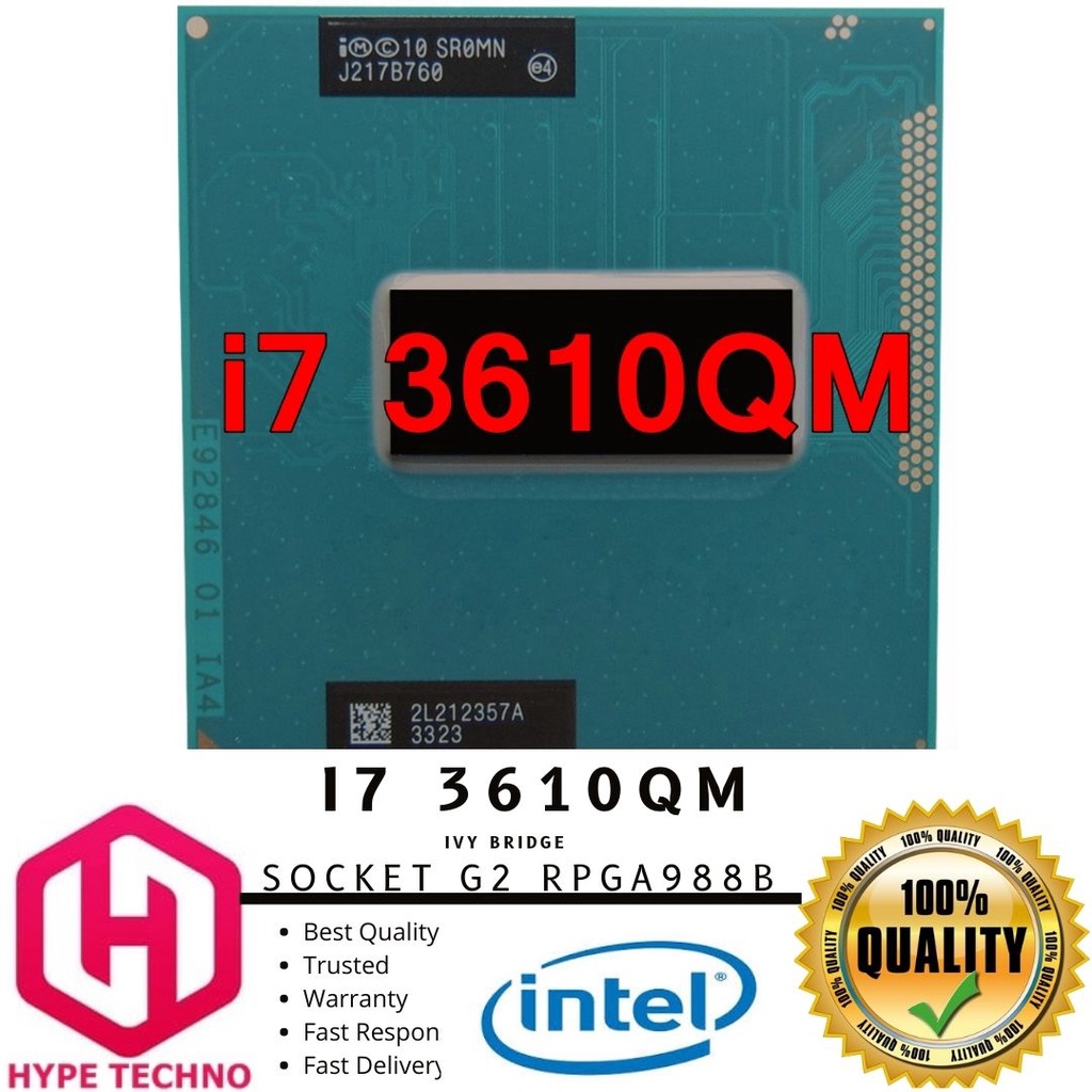 Jual INTEL I7 3610QM / SR0MN- IVY BRIDGE LAPTOP SOCKET G2/988BRPGA ...