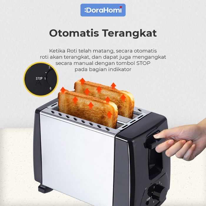Jual Pemanggang roti sandwich electric toaster otomatis - Cepat matang ...