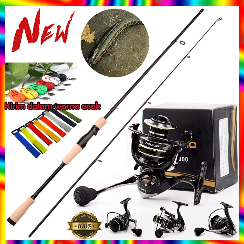 Jual HAIYI FISHING Spinning Fishing Rod Metal Fishing Reel Set MaxDrag ...
