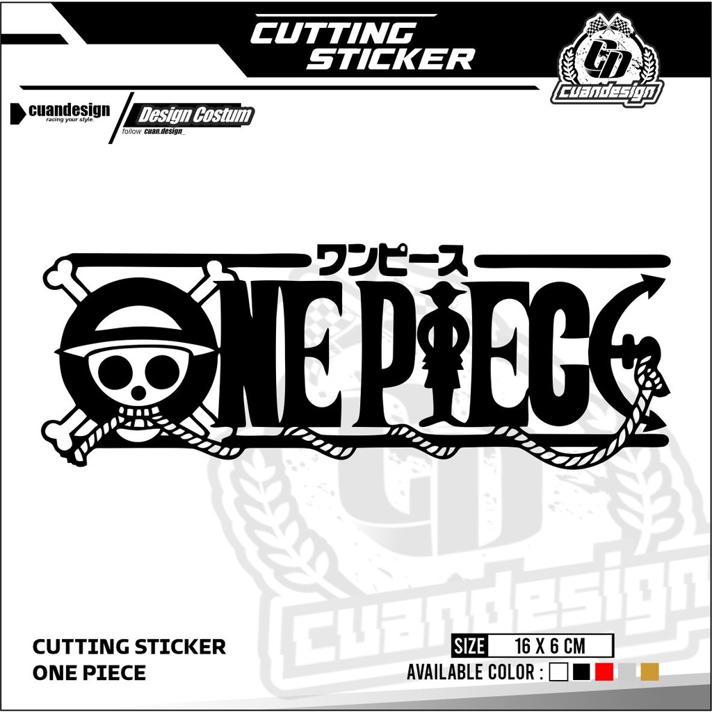 Jual CUTTING STICKER ANIME ONE PIECE TEXT LOGO SMALL | STIKER CUTTING ...