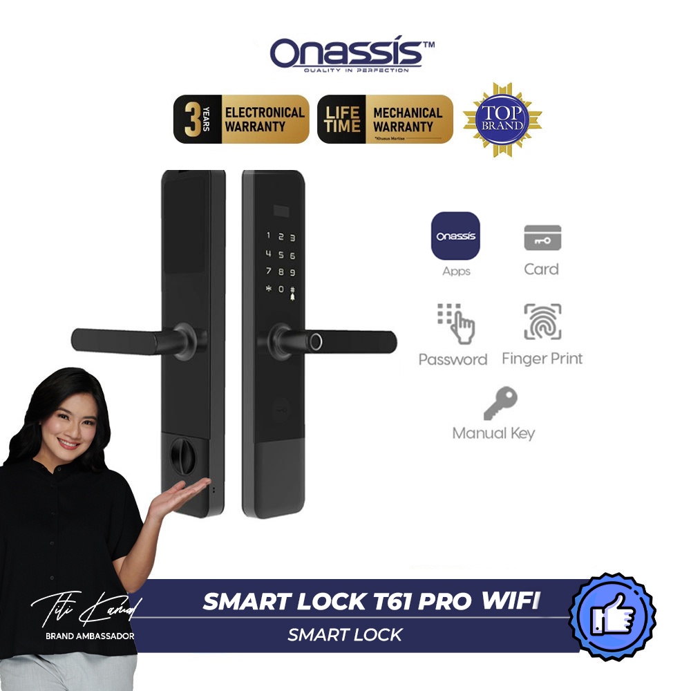 Jual Onassis Smart Lock T61 Pro Wifi | Shopee Indonesia