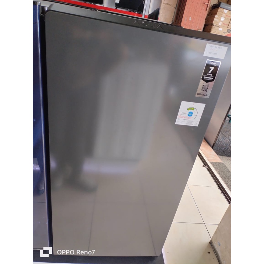 Jual KULKAS 1 PINTU AQR D 185 MDS silver BIG FREEZER Semi Auto Defrost ...