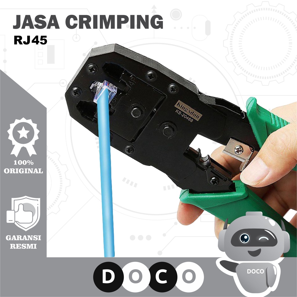 Jual Jasa Crimping Pasang Konektor RJ45 Krimping Kabel Jaringan LAN UTP ...