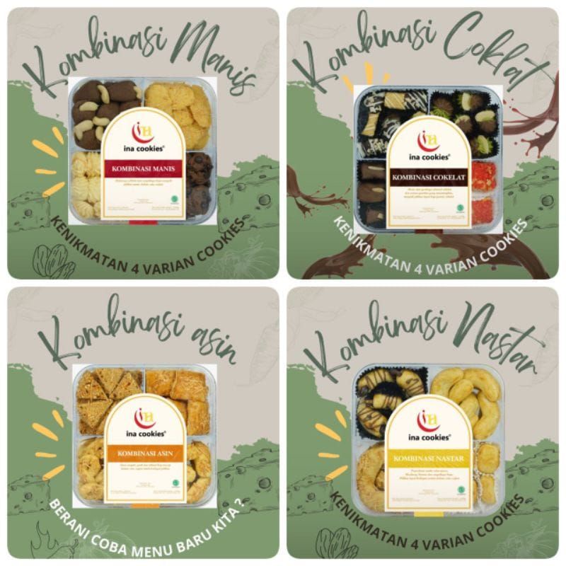 Jual Kombinasi Ina Cookies READY STOCK KUE KERING INA COOKIES | Shopee ...