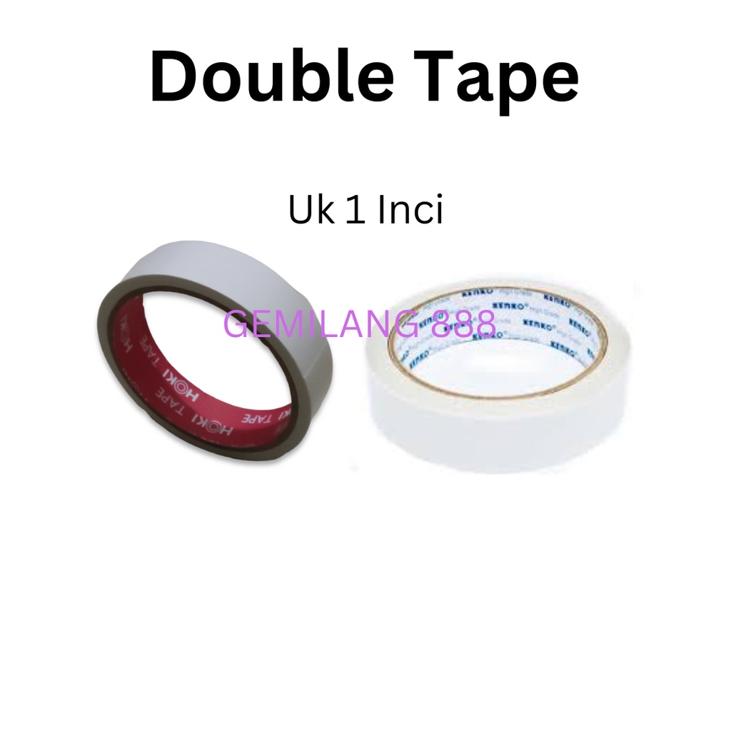 Jual Double Tape 1 inchi / Doubletip/ Dobel Tape, Isolasi/ Lakban ...