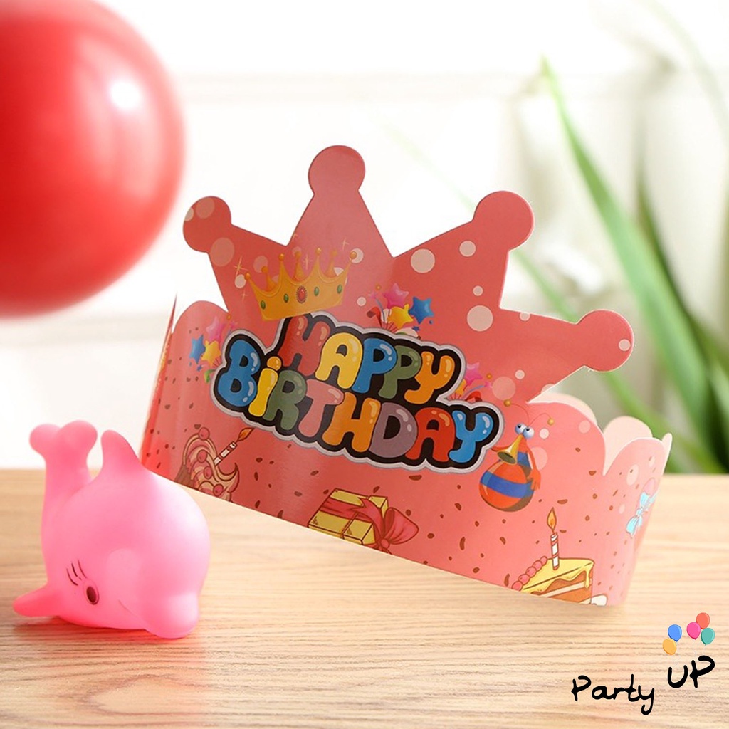 Jual [Ecer] Topi Mahkota Kertas Happy Birthday / Paper Hat Happy ...