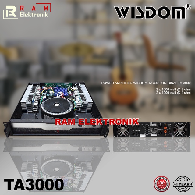 Jual Power Amplifier WISDOM TA3000 / TA-3000 Class H 2 Channel Original | Shopee Indonesia