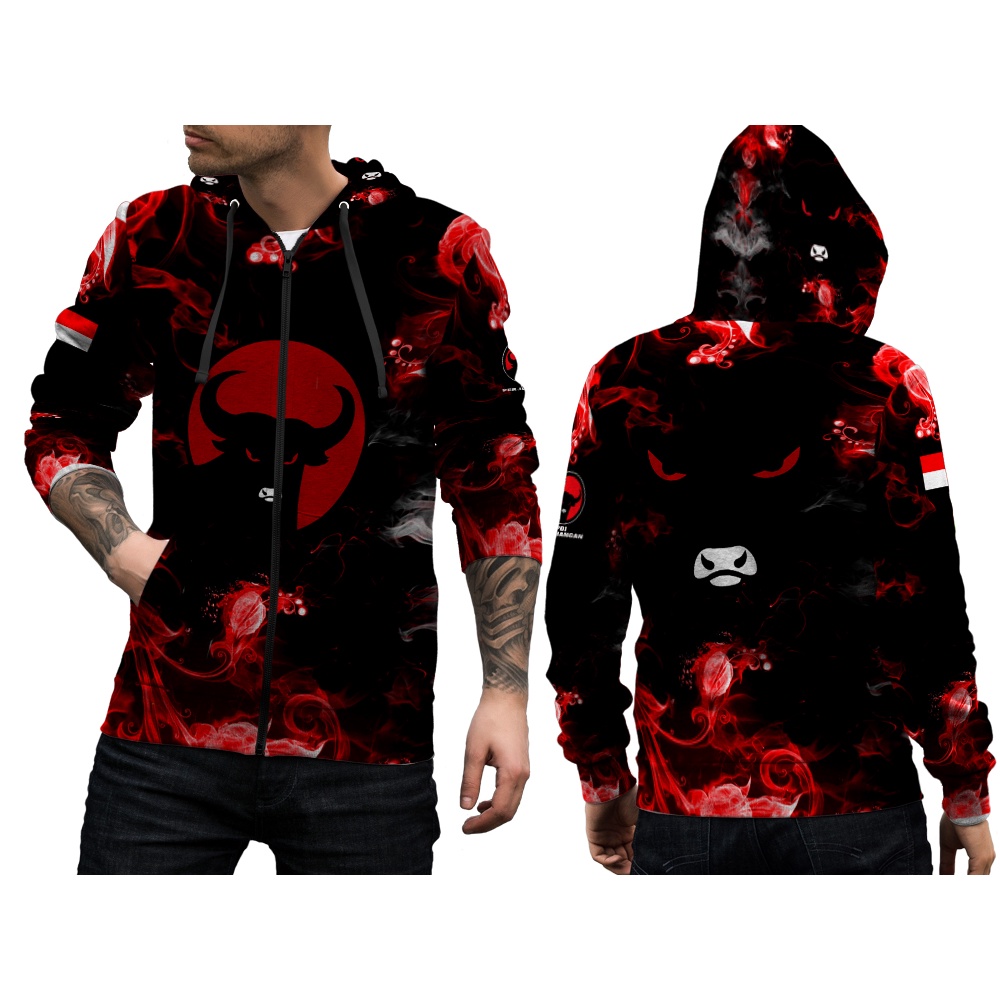 Jual JAKET PARTAI PDIP / Jaket PDIP / jaket hoodie zipper PDI ...