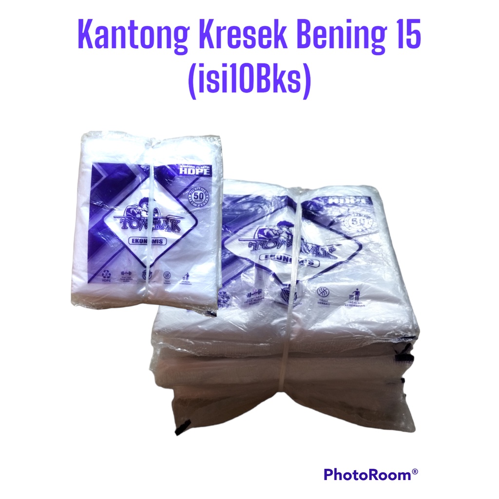 Jual Kantong Plastik Kresek 15 isi 10bks, Plastik Kresek 15 Putih ...