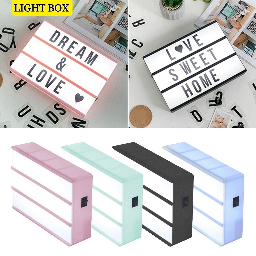 Jual Lampu Hias Display Led Letter Light Box A5 / Cinema DIY Creative ...