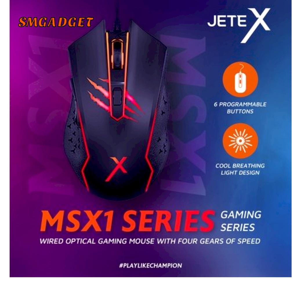 Jual JETE X MSX1 MSX-1 Mouse Gaming Game RGB Wired 6 Programmable ...
