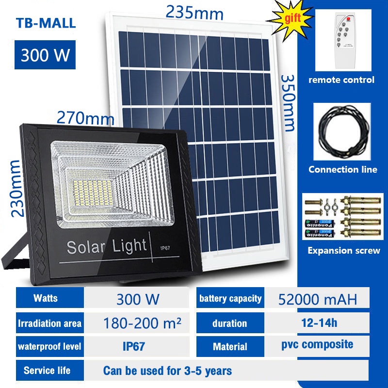 Jual 【Harga Minimum】COD 1000Watts Solar Light Lampu Panel Surya Tenaga ...
