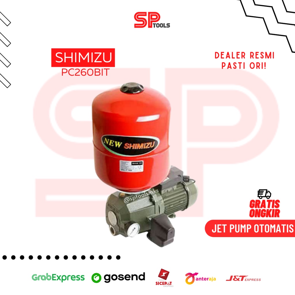 Jual POMPA AIR SEMI JET PUMP OTOMATIS SHIMIZU PC260BIT / PC260 / PC-260BIT | Shopee Indonesia