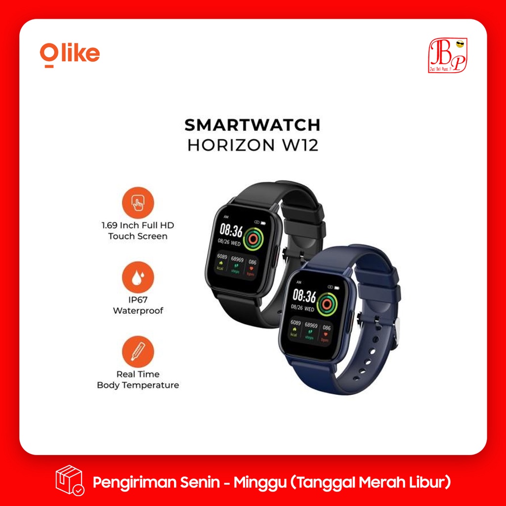 Jual OLIKE SMARTWATCH HORIZON W12 FULLHD REALTIME TEMPERATURE IP67 20 ...
