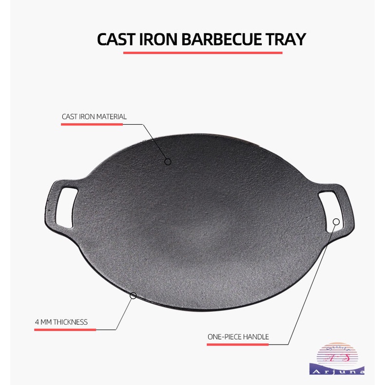 Jual Wajan Datar BBQ Alat Panci sate Panggang Daging Alat Pemanggang ...