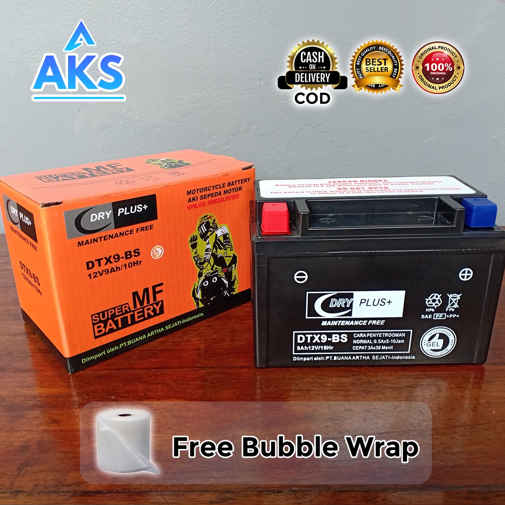 Jual Aki Motor Ninja 250 Karbu, Ninja 250 Injeksi YTX9-BS GTX-9 Dry ...