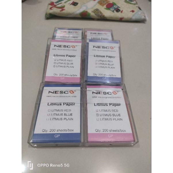 Jual kertas lakmus - paper litmus - litmus paper nesco merah / biru ...
