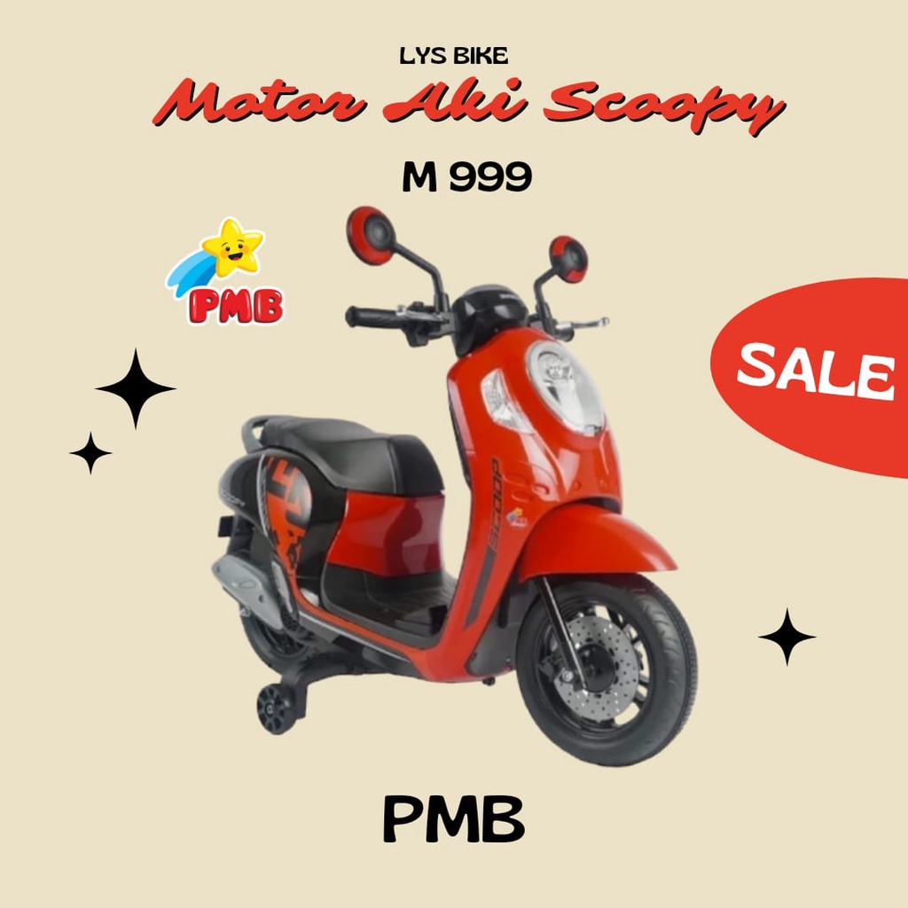 Jual Mainan Motor Motoran Aki Anak PMB M 999 / Motor Aki Cas Charger ...