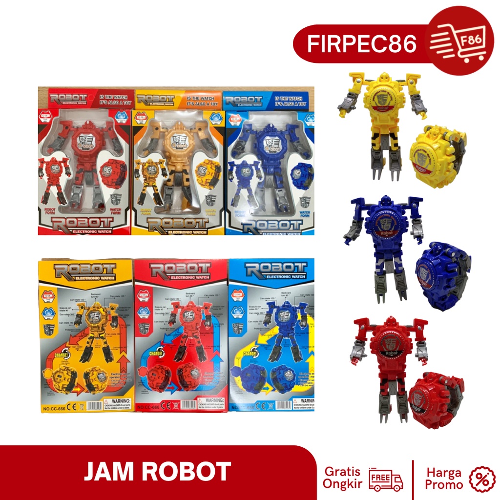 Jual F86 Jam Tangan Anak Robot Digital Watch Transformer Deformation ...