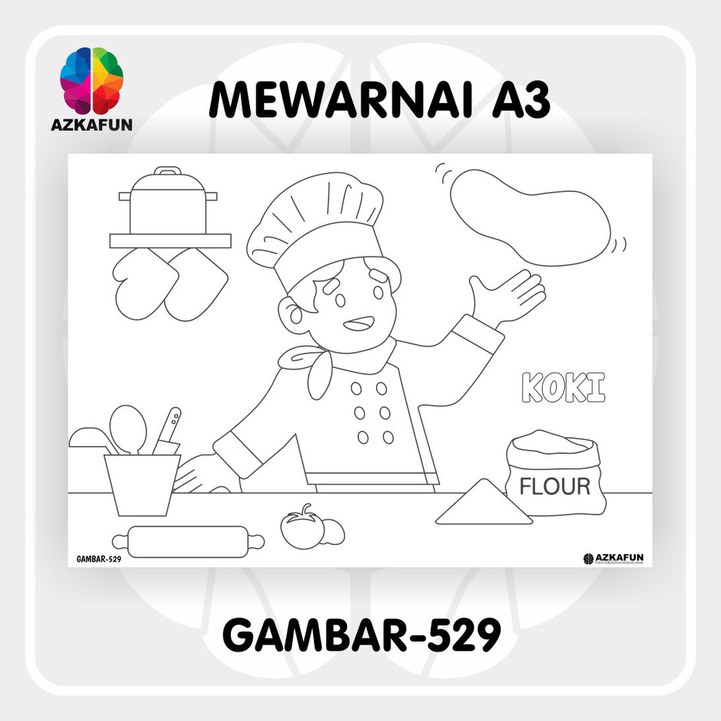 Jual Kertas Mewarnai A3 PROFESI - Mewarnai tema profesi | Shopee Indonesia