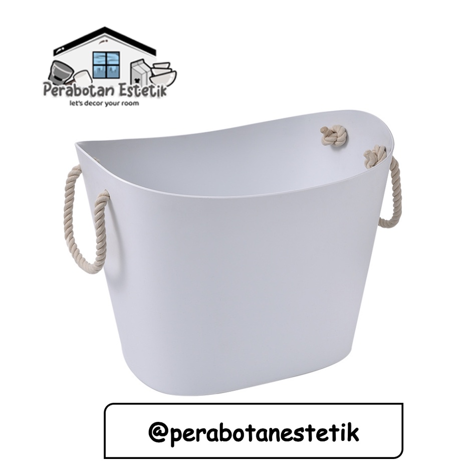 Jual Ember Putih Estetik Tali Mewah Multifungsi Gayung Peralatan Kamar ...