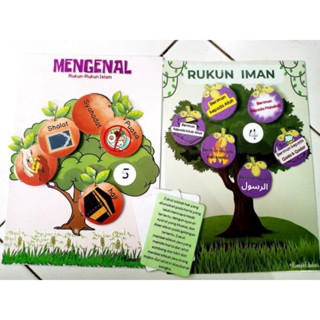 Jual mengenal rukun Islam & rukun iman dengan menempel | Shopee Indonesia