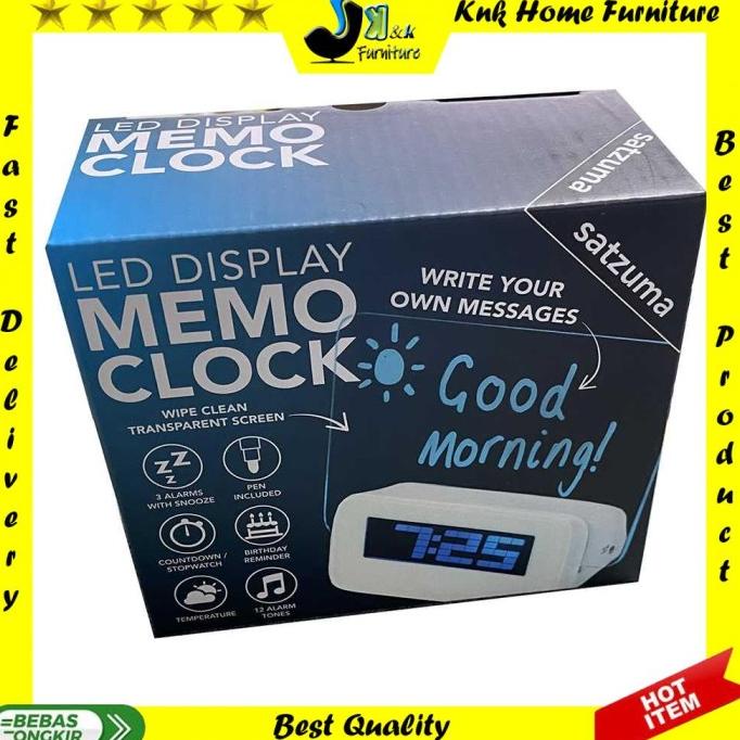 Jual Jam Waker / Alarm Clock LCD display with memo board and pen ama06 ...