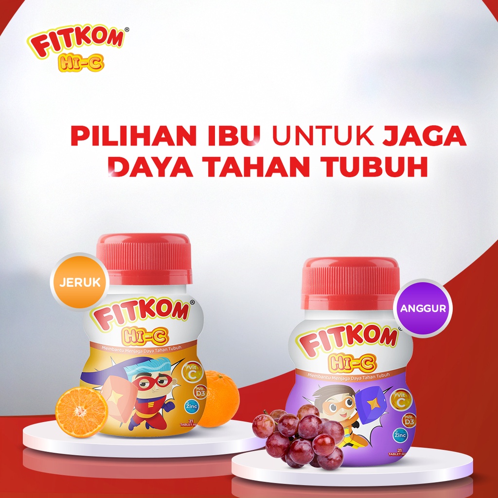 Jual Fitkom HI-C Tablet Hisap Multivitamin Anak Rasa Anggur isi 21 ...