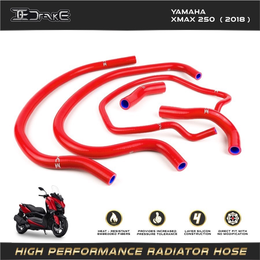 Jual DRAKE Radiator Hose Selang Radiator Yamaha XMax 250 | Shopee Indonesia