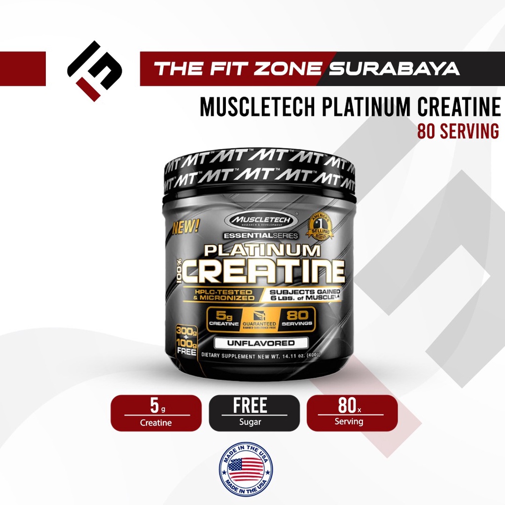 Jual Muscletech Platinum creatine 400 gram Creatine Monohydrate Powder ...