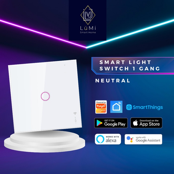 Jual Saklar Lumi Smart Wifi Touch Light Wall Switch Eu 1 Gang - Smart ...