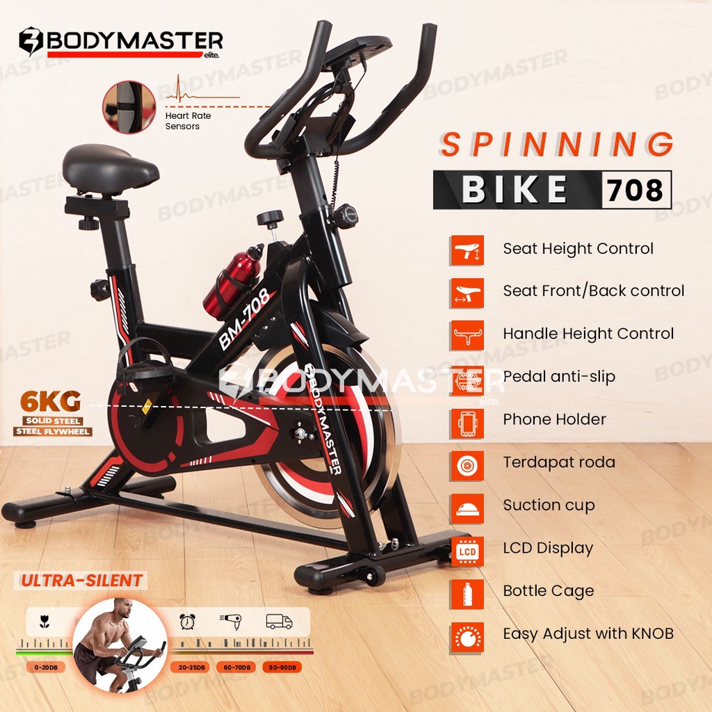 Jual BODYMASTER Spinning Bike BM-708 Sepeda Statis Olahraga - Fitness RPM | Shopee Indonesia