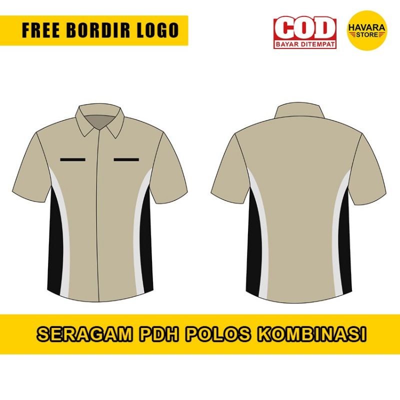 Jual KEMEJA SERAGAM PDH, PDL POLOS , KEMEJA PROMOSI (FREE BORDIR LOGO ...
