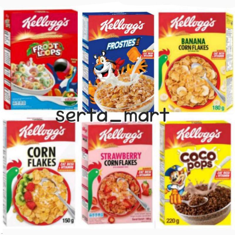 Jual Kellogg's Froot Loops / Kelloggs Corn Flakes / Kellogs Coco Pops ...